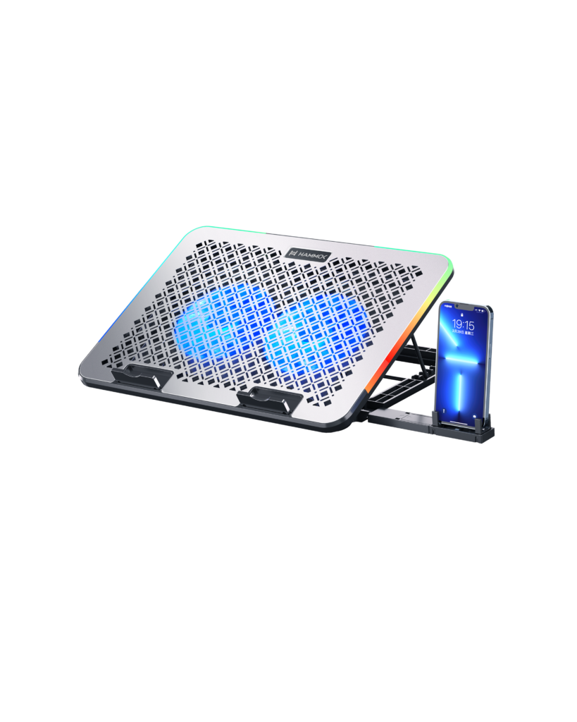Fantastic Laptop RGB Cooler Pad with Mobile Stand (Dual Fan ...